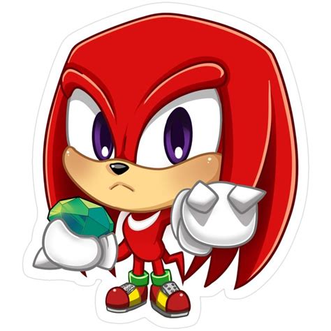 Knuckles Chibi Sticker Chibi Vinyl Decal Stickers Sonic
