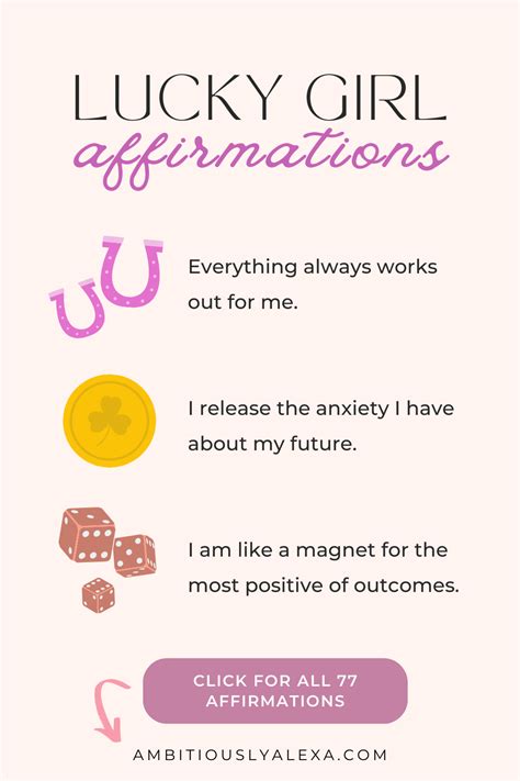 77 Lucky Girl Affirmations Youll Want To Start Saying Ambitiously Alexa