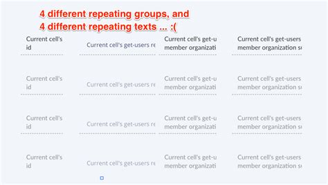 How To Display Different Columns Values In A Repeating Group Straight