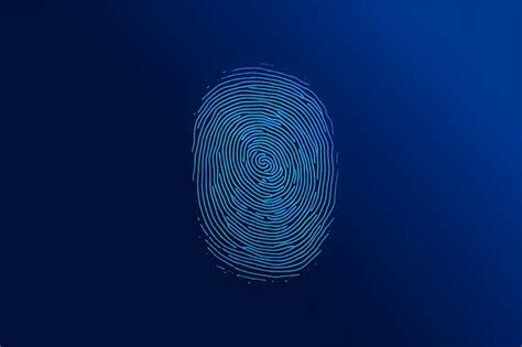 premium photo security access cyber technology fingerprint scan on