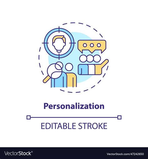Personalization Concept Icon Royalty Free Vector Image
