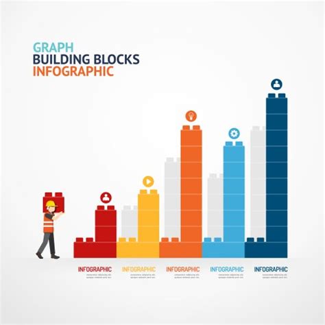 Plastic Building Blocks Stairs Royalty Free Vector Image