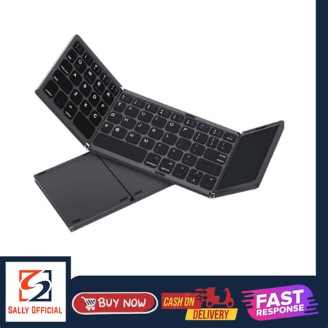 Jual Multi Device Wireless Bluetooth Keyboard Lipat 3 Foldable Keyboard Touchpad Shopee Indonesia