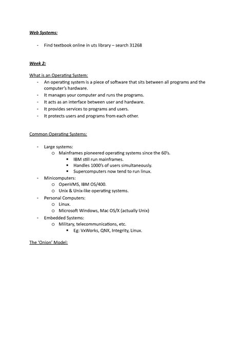 Web Systems Lecture Notes 1 12 Web Systems Find Textbook Online In Uts Library Search