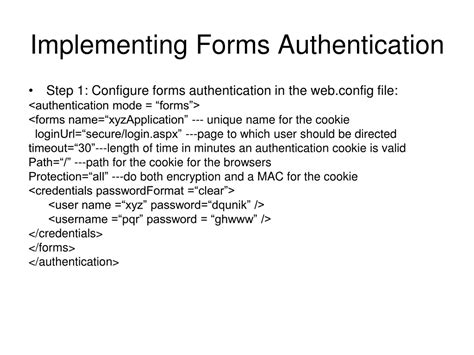 PPT Understanding Net Authentication Authorization In IIS PowerPoint Presentation ID
