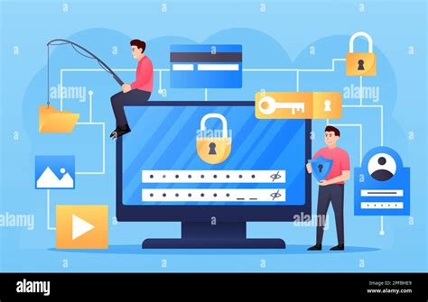 Digital Data Protection Design Vector Cyber Security Illustration Background Cloud Computing