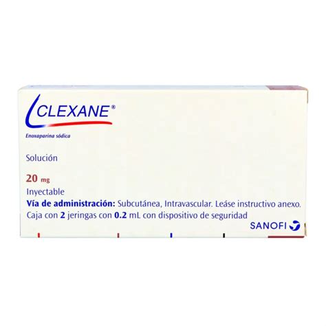 Clexane 20mg Iny 2 Distribuidora De Medicamentos Mm