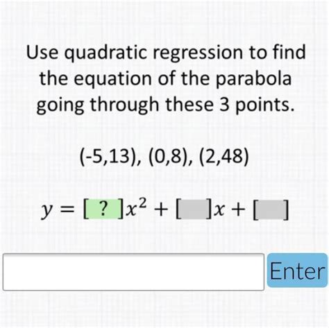 How To Find Quadratic Equation With Three Points Tessshebaylo