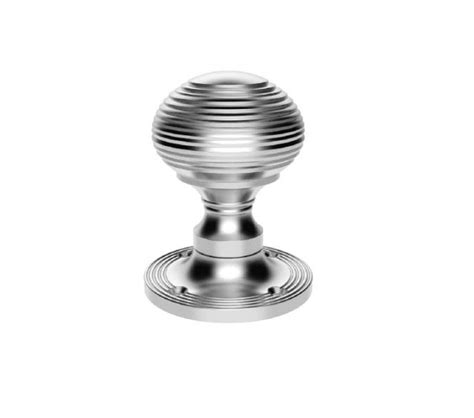 Carlisle Brass M1001 Reeded Door Knobs Satin Chrome Uk