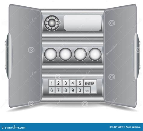 Steel Safe With Digital Numerical Security Locks Stock Vector Illustration Of Deposit Icon