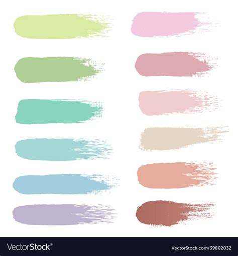 Pastel Blot Set With White Background Royalty Free Vector