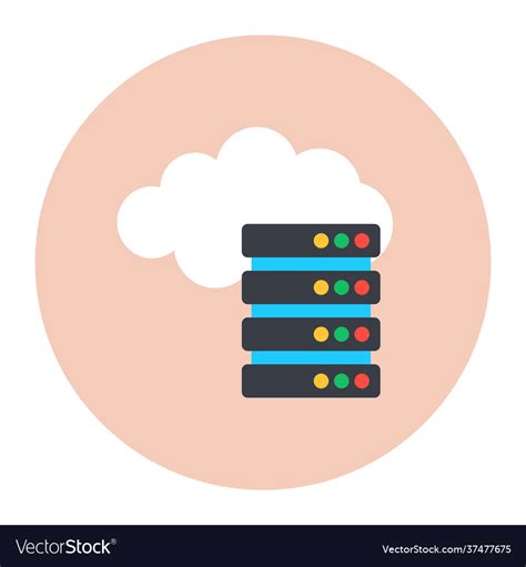 Cloud Server Hosting Royalty Free Vector Image