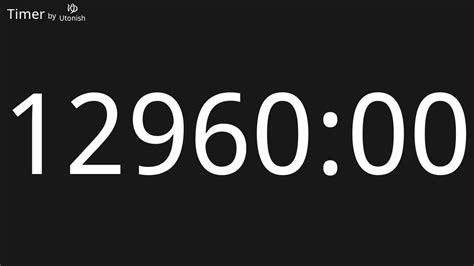 12960 Minute Countdown Timer Youtube