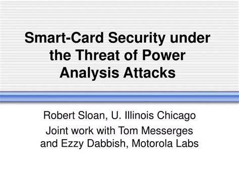 Ppt Smart Card Security Under The Threat Of Power Analysis Attacks Powerpoint Presentation