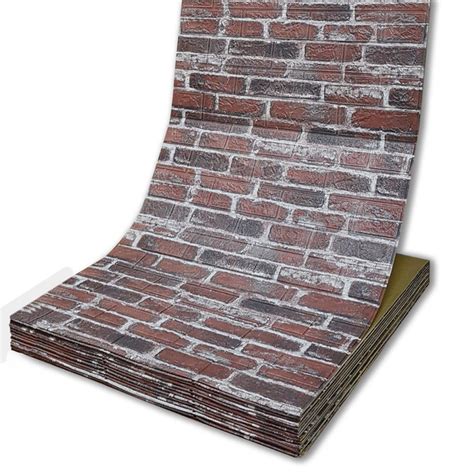 3Д панели обои в рулоне Красный кирпич Текстура самоклейка мягкие панели для стен 700мм 20м 3мм