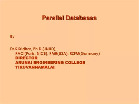 Ppt Parallel Databases Powerpoint Presentation Free Download Id