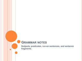 Grammar Notes PPT