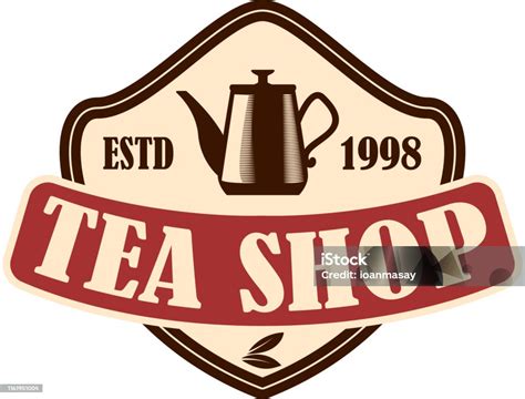 찻집 엠블럼 템플릿입니다 라벨 기호 포스터 전단지에 대한 디자인 요소 벡터 일러스트레이션 0명에 대한 스톡 벡터 아트 및 기타
