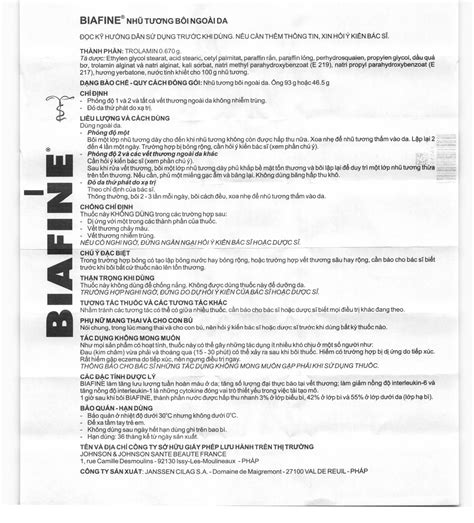 Biafine (H/1 tuýp 46,5g) – VIETHA PHARMA CORP