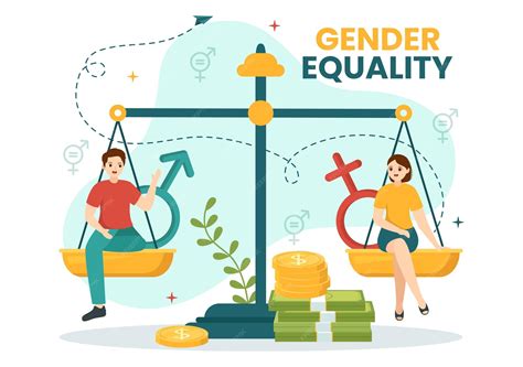 Premium Vector Gender Equality Vector Illustration With Men And Women