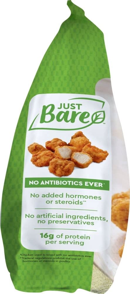 Just Bare Lightly Breaded Chicken Breast Bites 1 5 Lb Shipt