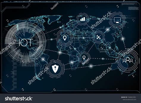 Internet Things Iot Networking Concept Connected Stock Illustration Shutterstock