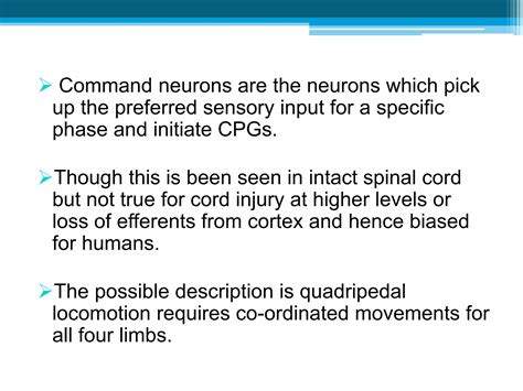 Neural Control Of Locomotion Pptx Brain And Nervous System Disorders Diseases And Conditions