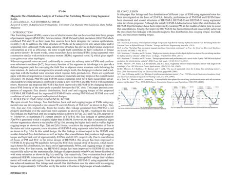 Pdf Magnetic Flux Distribution Analysis Of Various Flux Switching Motors Using Segmental Rotor