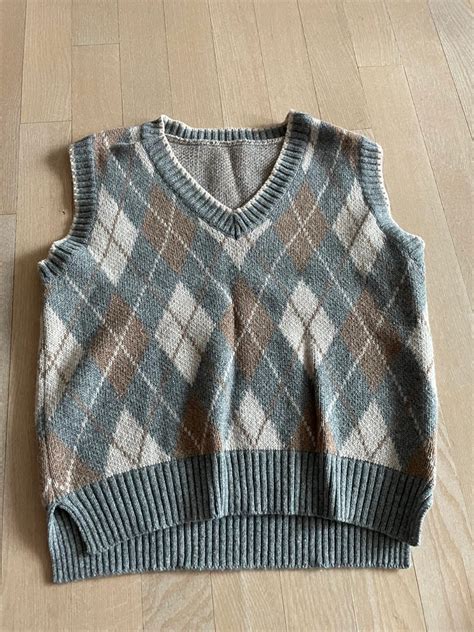 아가일 니트 등 조끼 베스트 당근 중고거래