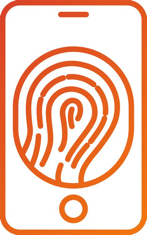 Mobile Lock Biometric Icon Style 21640960 Vector Art At Vecteezy