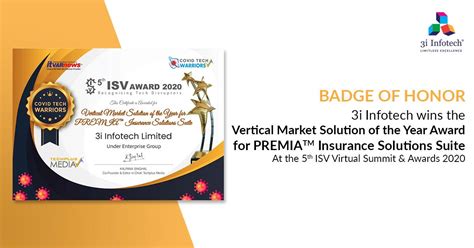 3i Infotech Ltd On Linkedin 3i Infotech Has Won The Vertical Market Solution Of The Year Award