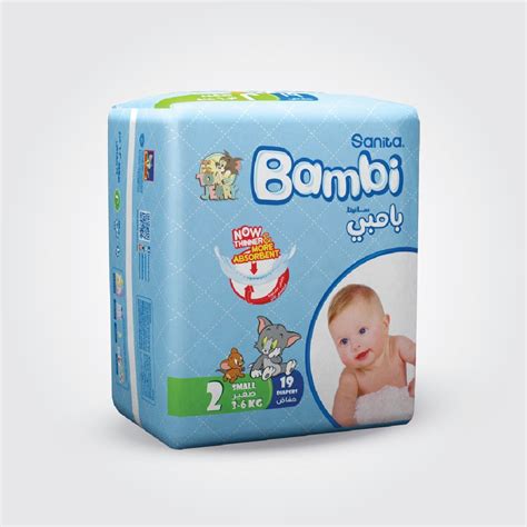 بامبي من سانيتا حفاضات إعتيادية للأطفال مقاس صغير 19 حفاض صيدلية د