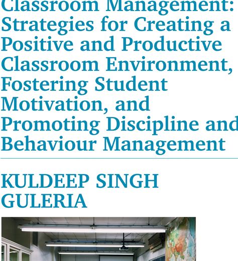 Pdf Classroom Management Strategies For Creating A Positive And