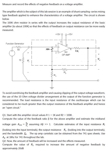 Solved Measure And Record The Effects Of Negative Feedba