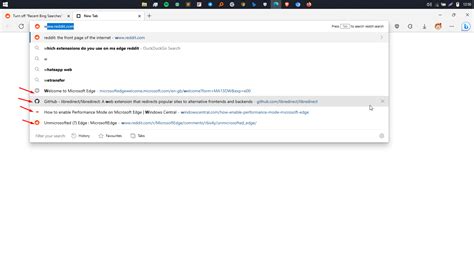 How Do I Disable Recent Search URLs From Appearing Below The Address Bar Without Turning Off
