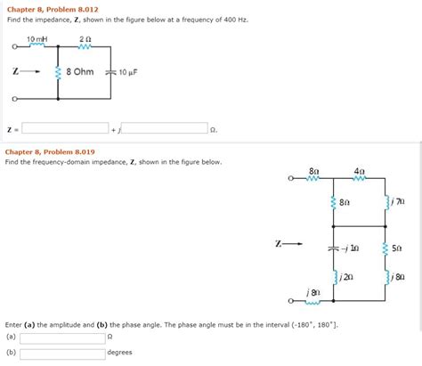 Solved Chapter Problem Find The Impedance Z Shown Chegg