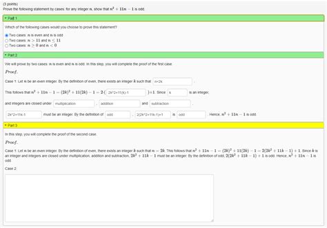 Solved 3 Points Prove The Following Statement By Cases