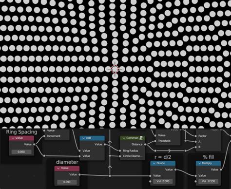Node Editor Shading Circles Array Along Concentric Circles Blender Stack Exchange