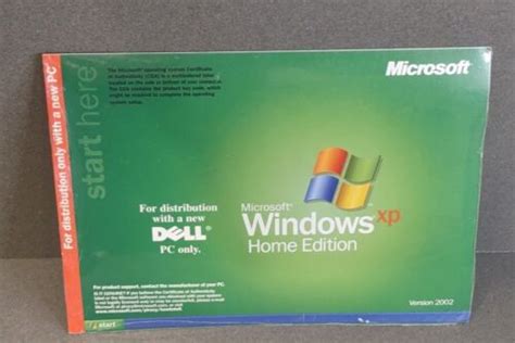 Windows Xp Home Edition Version 2002 Microsoft Sealed Dell Only New Ebay