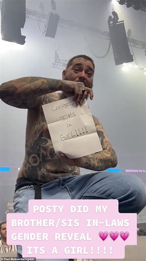 Post Malone Excitedly Helps Fans With A Gender Reveal On Stage At His