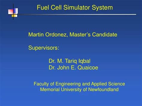 Ppt Fuel Cell Simulator System Powerpoint Presentation Free Download