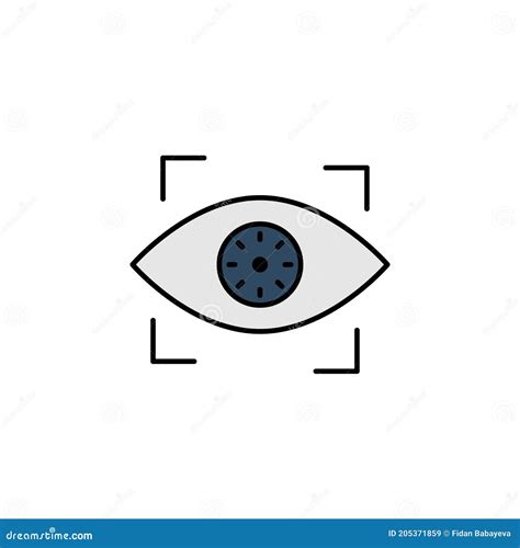Hacker Biometric Recognition Icon Can Be Used For Web Logo Mobile App Ui Ux Stock