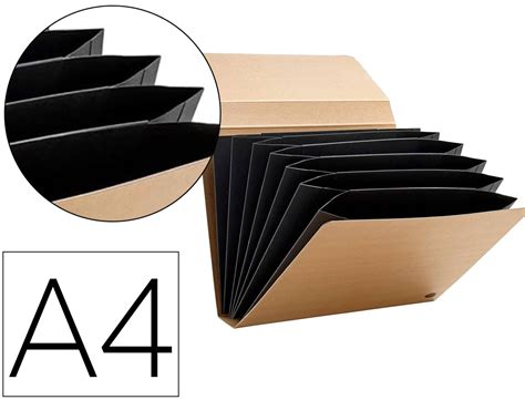 Classeur Trieur Multo Kraft Carton 7 Compartiments A4 Fermeture