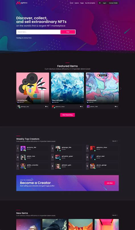 Nft Marketplace Html Website Template