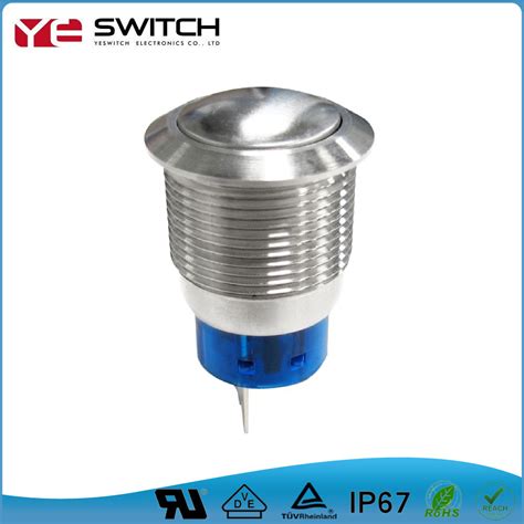 Electronic Long Life Locking Push Button Switch Without LED Illuminated Light Power Switch And