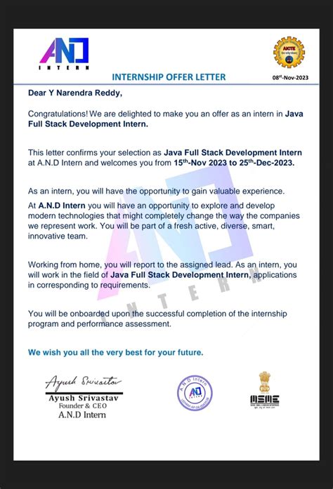 Narendra Reddy Yarramreddy On Linkedin Andinterns