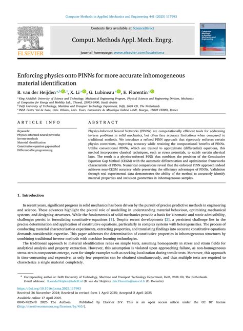 Pdf Enforcing Physics Onto Pinns For More Accurate Inhomogeneous Material Identification