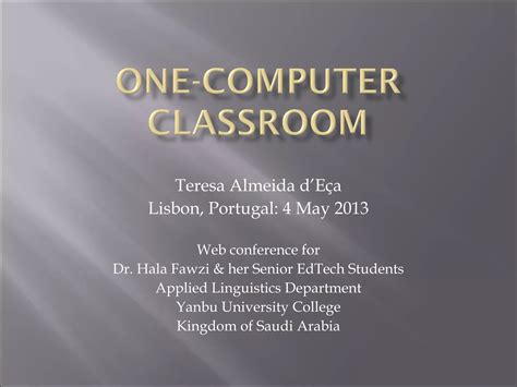 One Computer Classroommay2013 Ppt