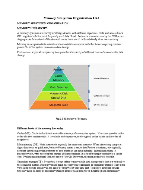 Memory Subsystem Organization 132 Pdf Computer Data Storage