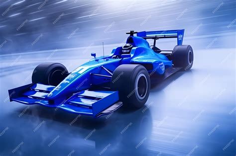 premium photo race car racing on a track with motion blur neural network ai generated